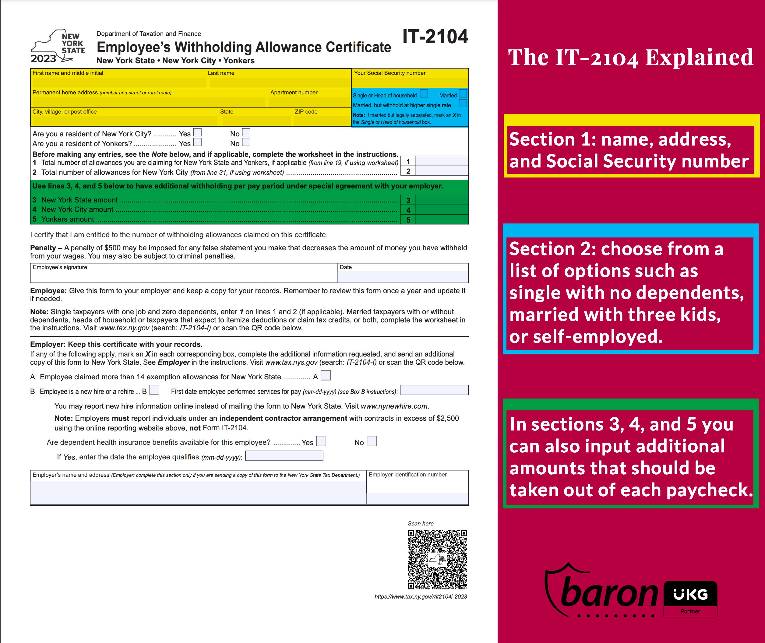 What is the IT-2104 Form? | Baron Payroll